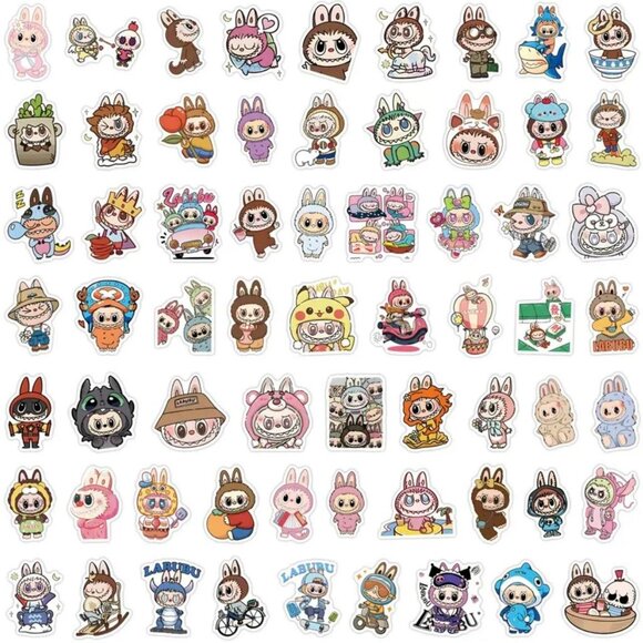Other | 63 Piece Super Cute Labubu Stickers | Poshmark